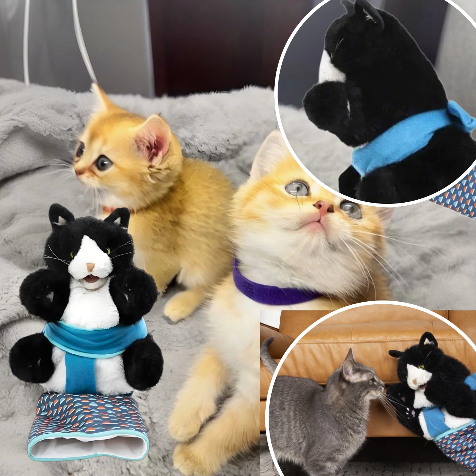 Interactive Cat Puppet Mitt, Bite Resistant Design for Playtime and ...
