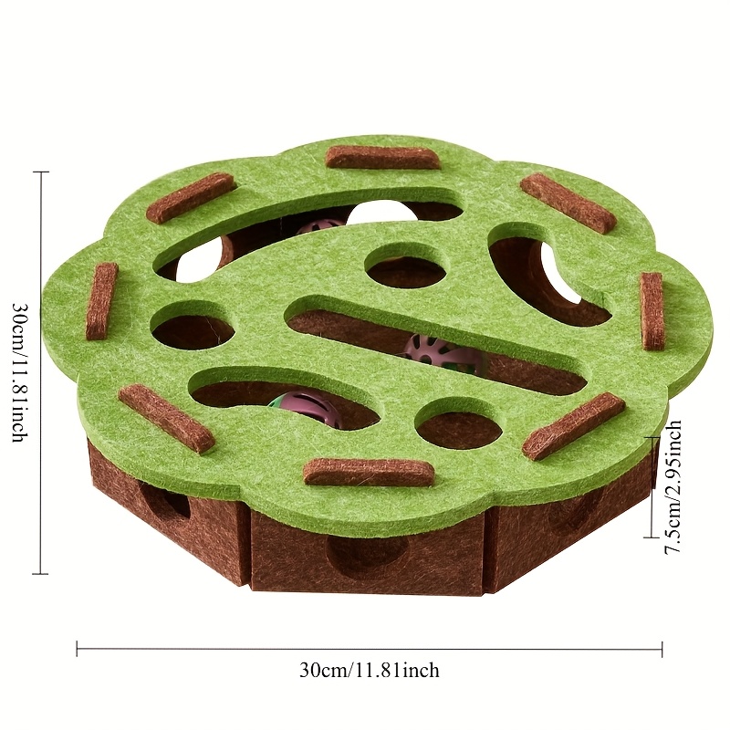 Interactive Cat Puzzle Activity Box - Plush Felt with Scratching Posts ...