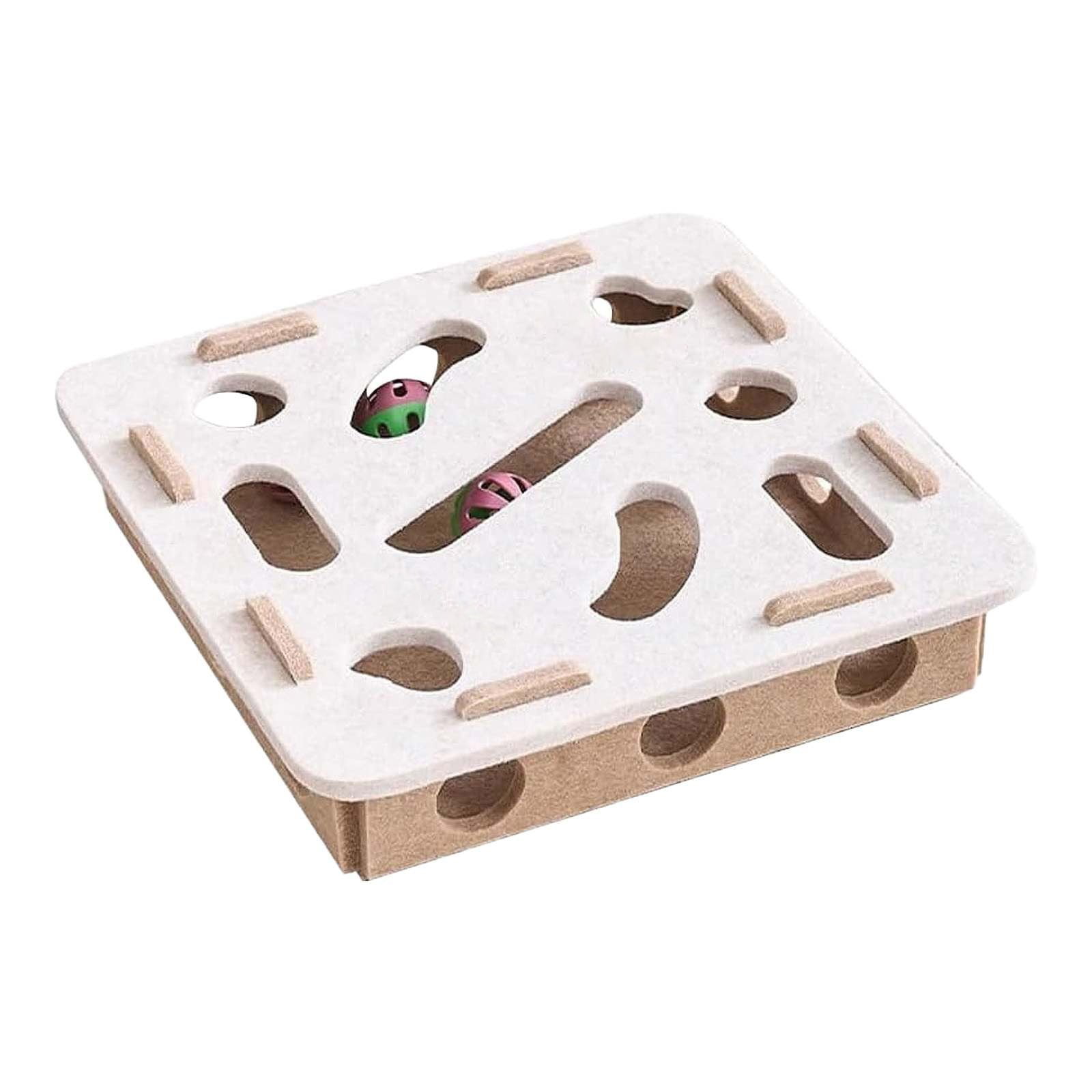Interactive Cat Scratch Puzzle Box With 3 Bells, Enrichment Toy For ...