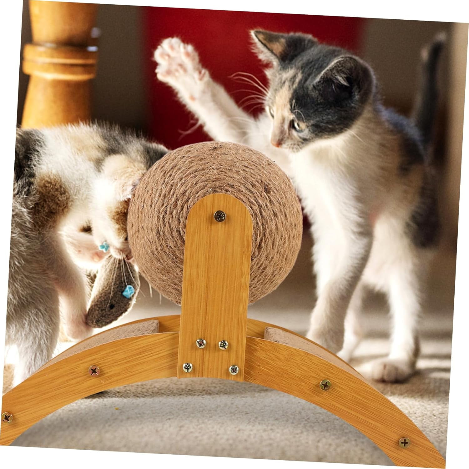Interactive Cat Scratcher Ball - Inclined Sisal Rope Cat Scratching for ...