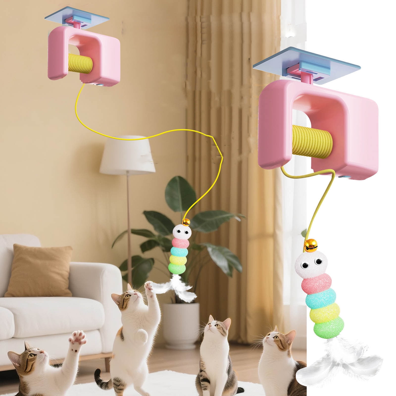 Interactive Cat Smart Door Hanging Toy | Rechargeable Electric 300mAh ...