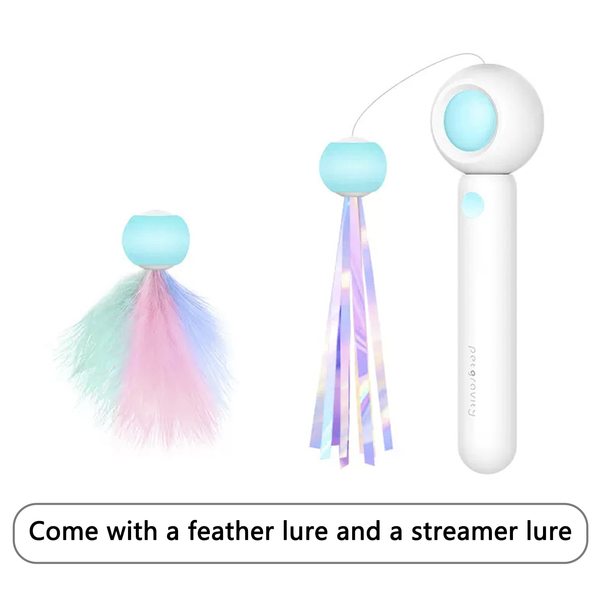 Interactive Cat Teaser Toy Retractable and Extendable Cat Teaser Wand ...