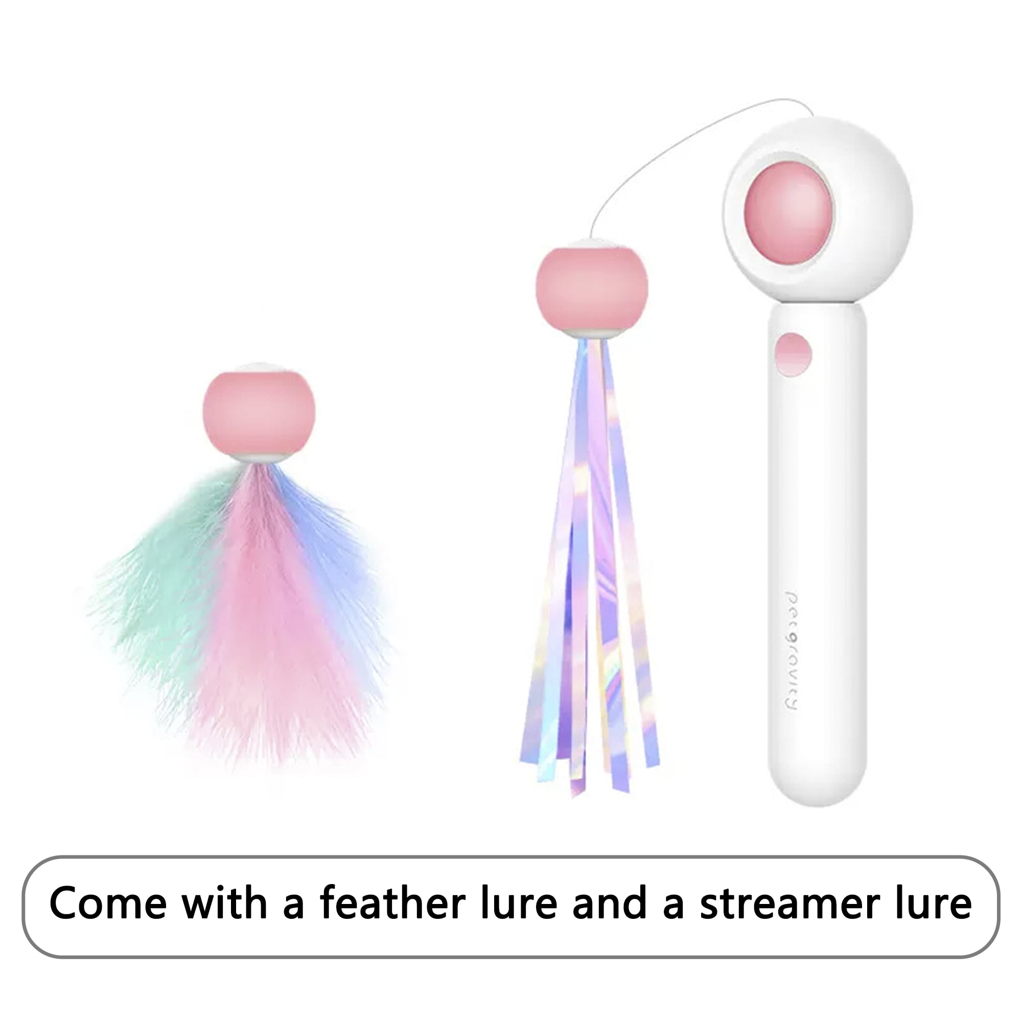 Interactive Cat Teaser Toy Retractable and Extendable Cat Teaser Wand ...