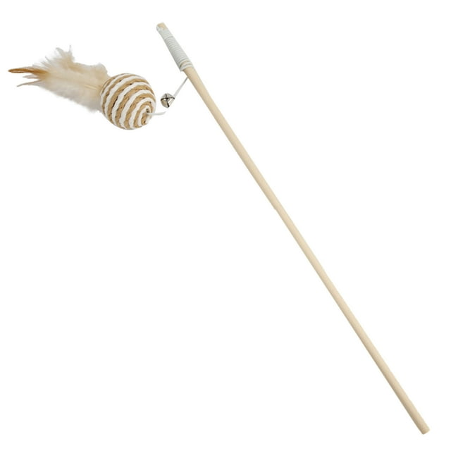 Interactive Cat Teasers - Pet Toys with Wooden Wand Design for ...