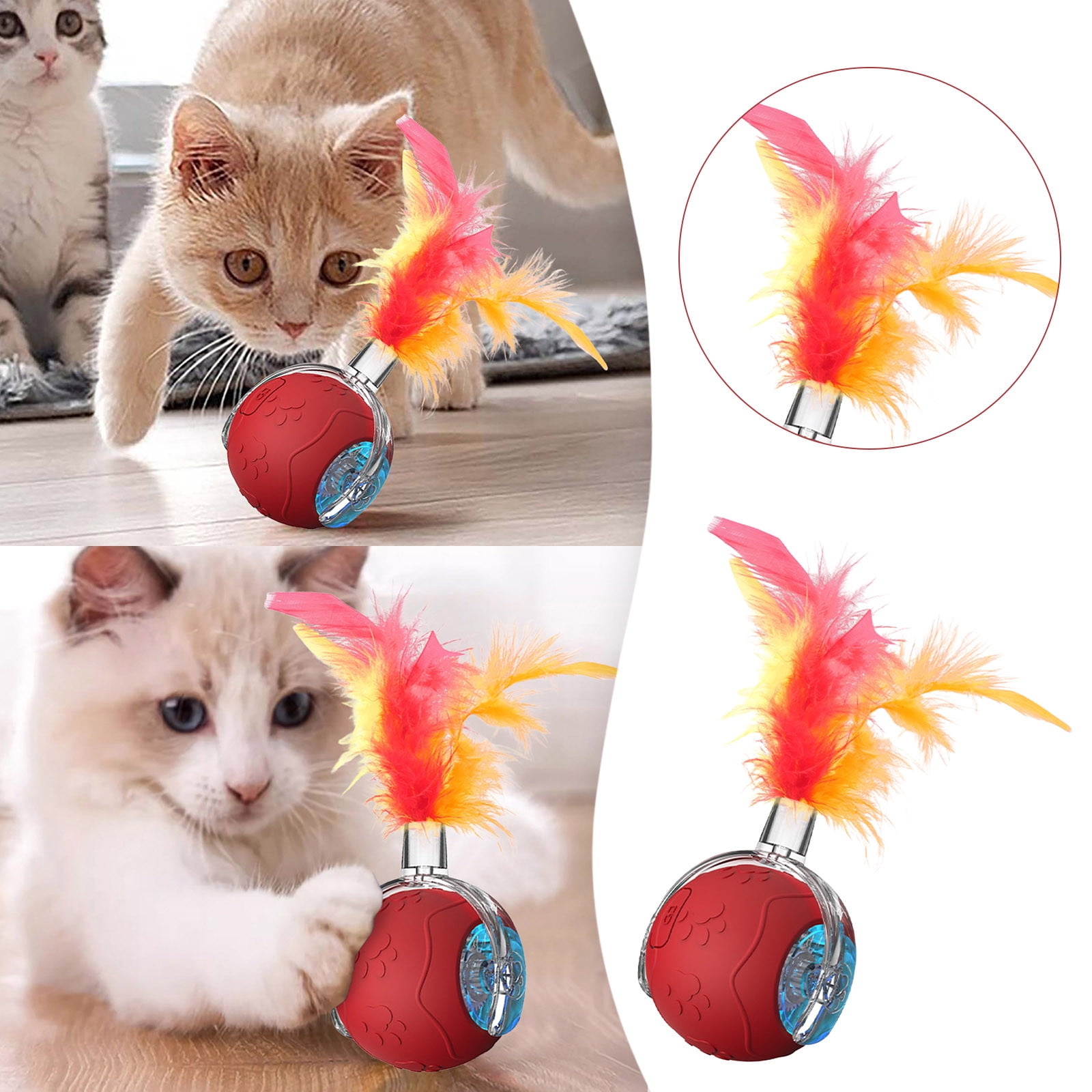 Interactive Cat Toy 2025 Motion Activated Pet Plaything for Indoor Cats ...