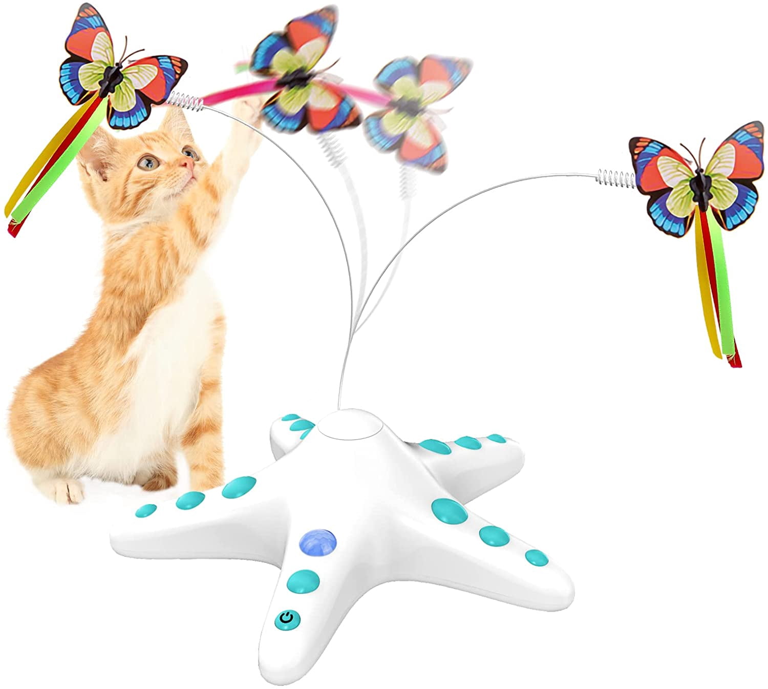 Interactive Cat Toy, 360 Degree Rotating Automatic Toys for Indoor Cats ...