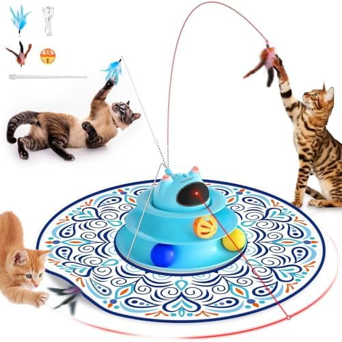 Interactive Cat Toy: 5 in 1 Automatic Cat Toy for Indoor Cats ...