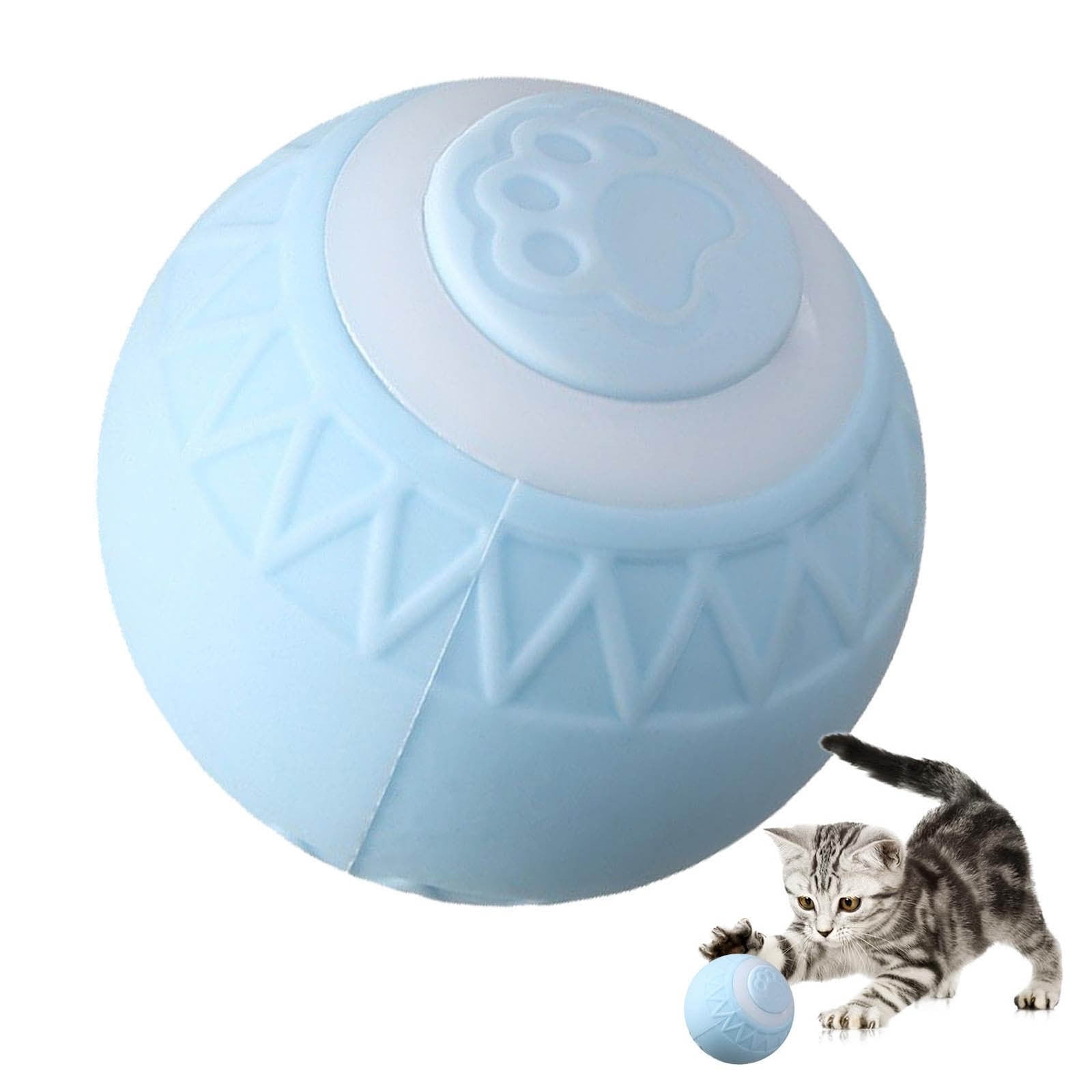 Interactive Cat Toy Automatic Rolling Dog with LED Lights Motion ...