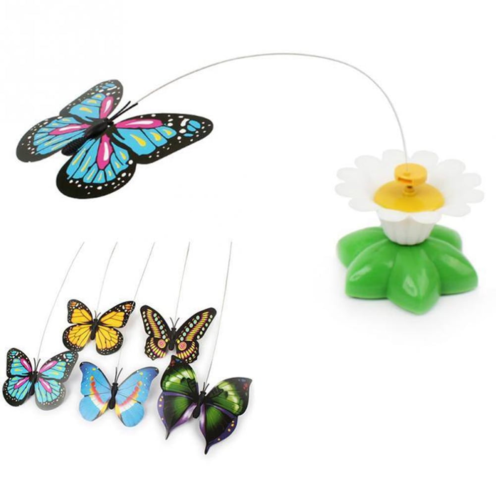 Interactive Cat Toy Automatic Rotating Flying Butterfly Electric ...
