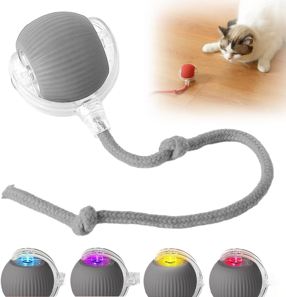 Interactive Cat Toy Balls, 2024 New Automatic Moving Cat Balls, Cat ...