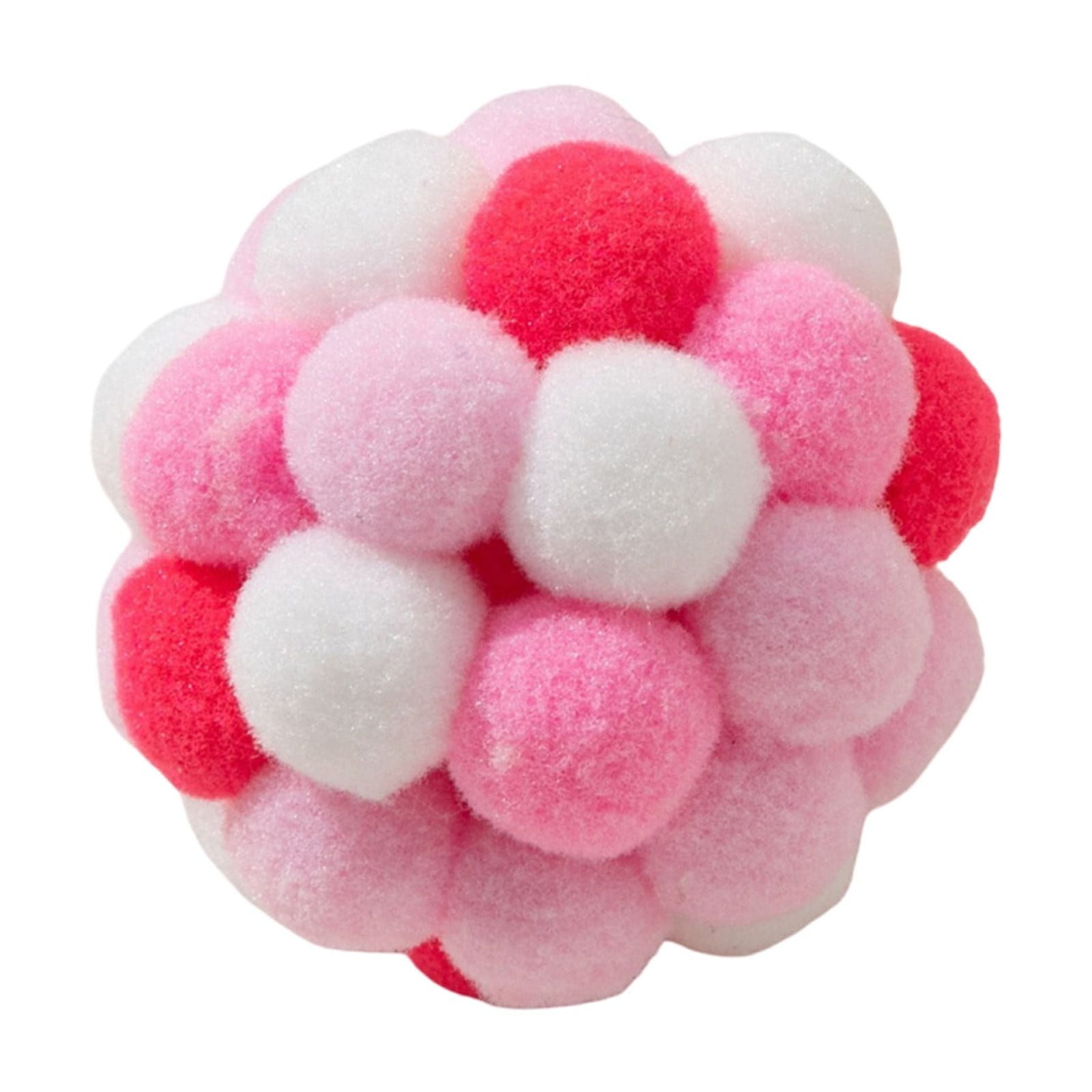 Interactive Cat Toy Bouncy Pom Poms Woolen Yarn Rattle for Indoor ...