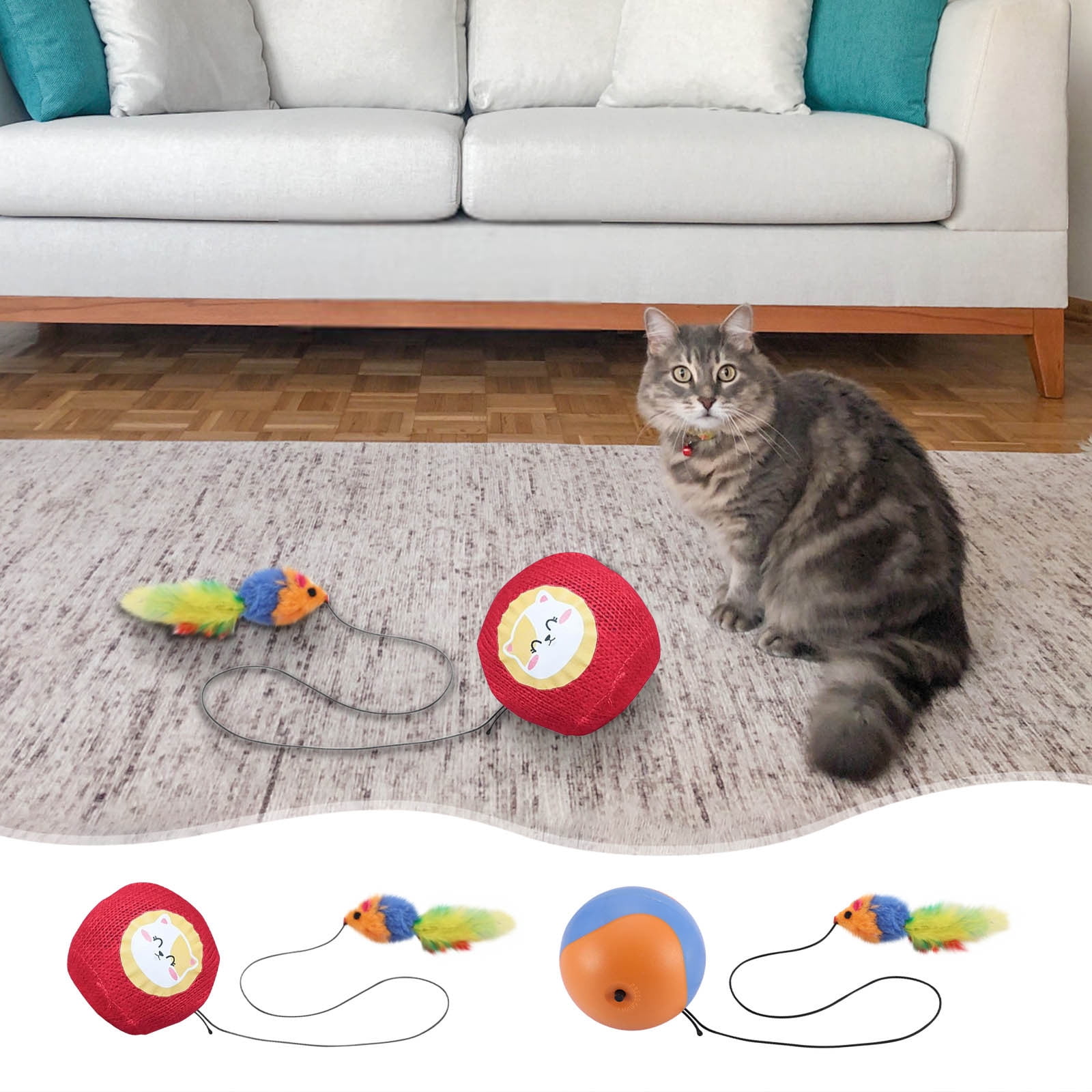 Interactive Cat Toy Electric Mouse with Moving Tail, Automatic Teasing ...