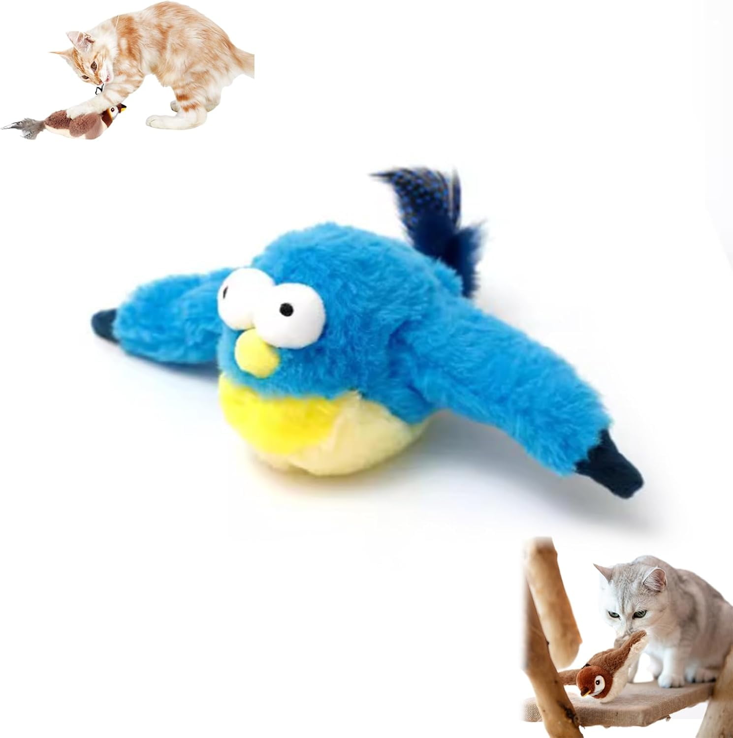 Interactive Cat Toy, Flappy Chase Cat Toy, Flappy Bird Cat Toy Flying ...