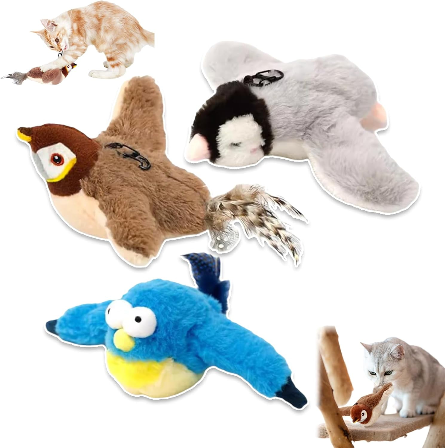 Interactive Cat Toy, Flappy Chase Cat Toy, Flappy Bird Cat Toy Flying ...