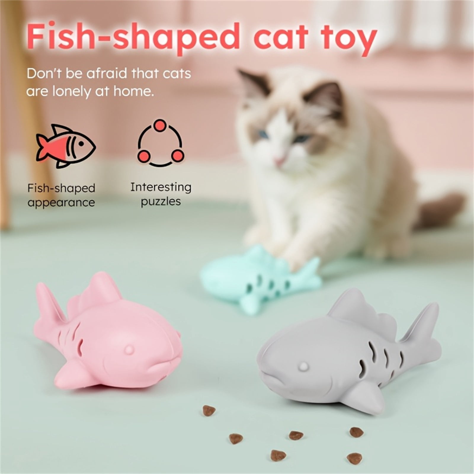 Interactive Cat Toy Floppy Fish Cat Toy Fish ToyforCats Automatic Self ...