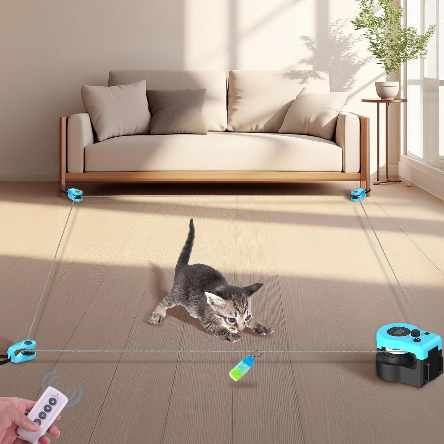 Interactive Cat Toy for Indoor - Automatic Cat Treadmill with Remote ...