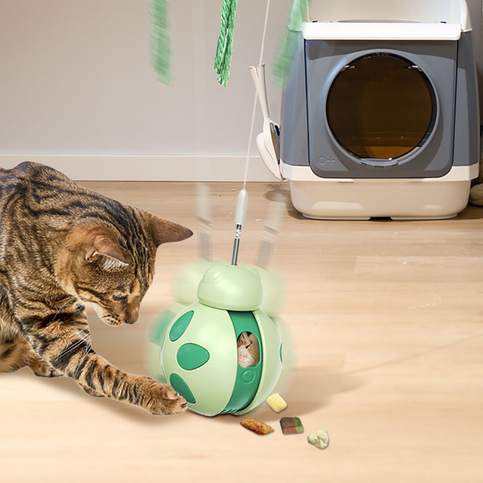 Interactive Cat Toy for Indoor Cats - Exciting Teaser Wand, Ball Track ...