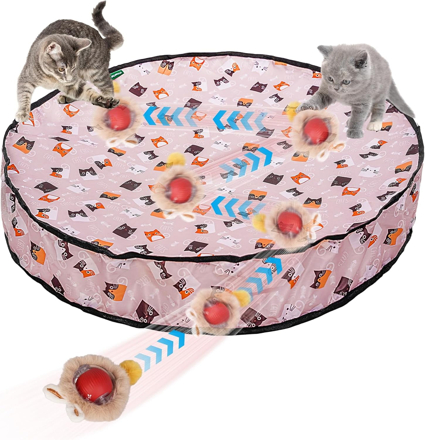 Interactive Cat Toy for Indoor Cats, Rechargeable Kitten Toy for ...