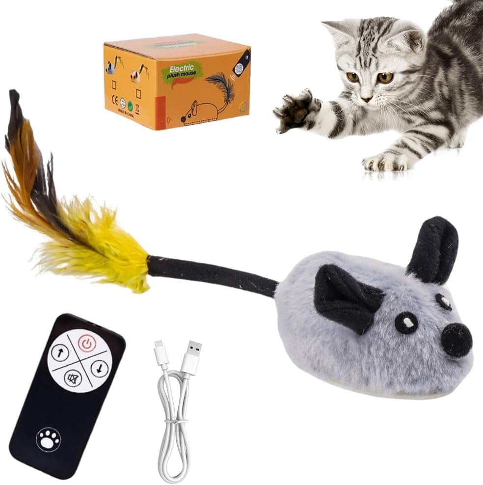 Interactive Cat Toy Mouse, 2025 New Automatic Cat Toys Mice Electronic ...