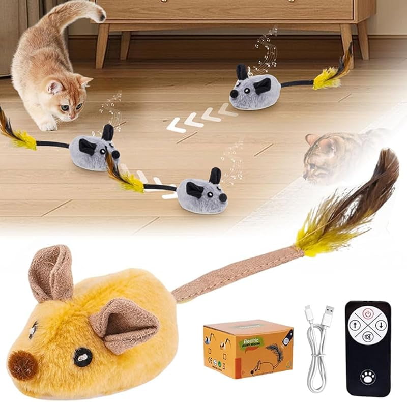 Interactive Cat Toy Mouse Moving Cat Toys for Indoor Cats, 2024 New ...