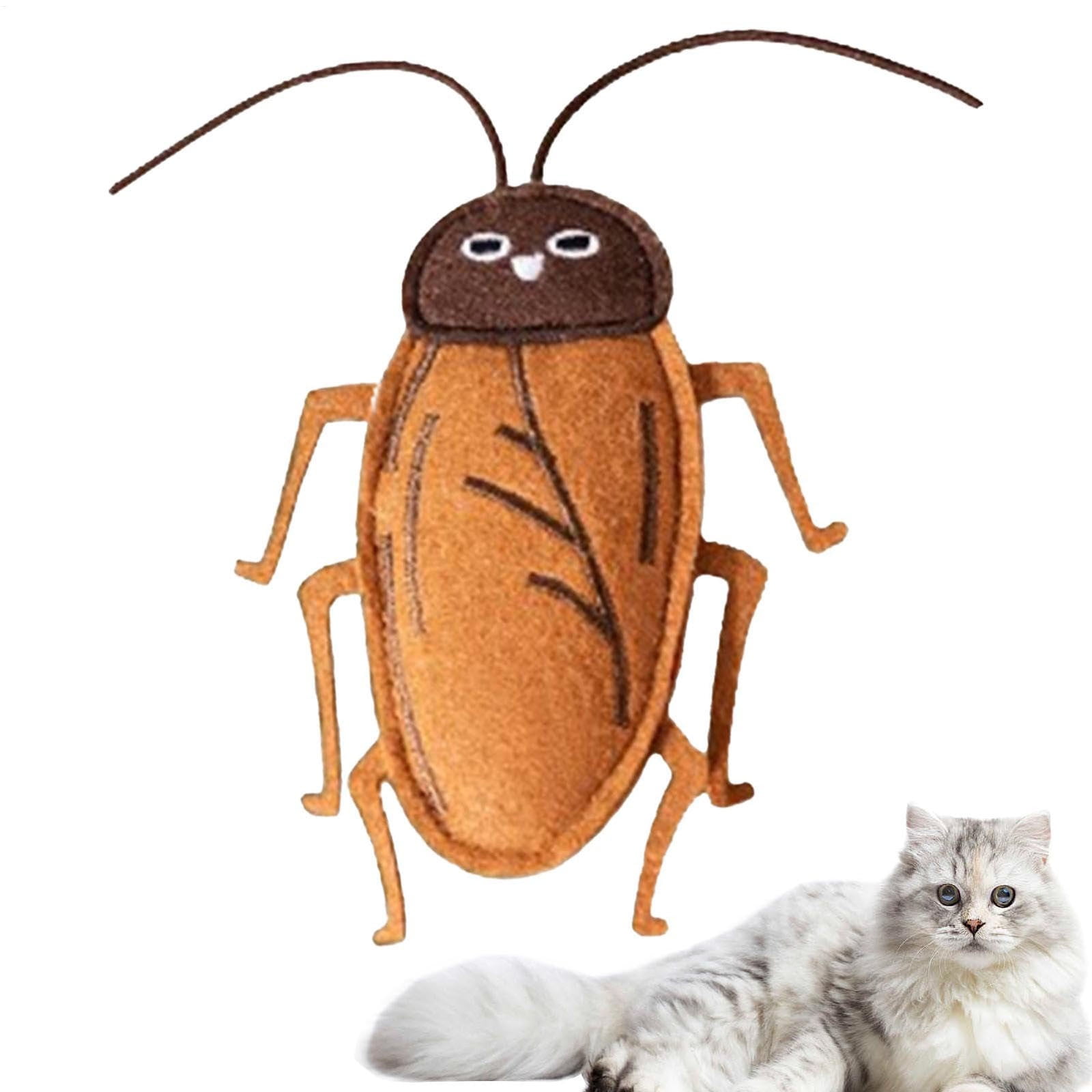 Interactive Cat Toy Realistic Cockroach Chew Infused Plaything for ...