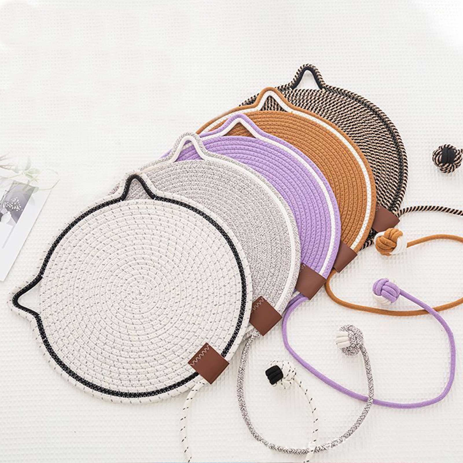 Interactive Cat Toy, Scratching Pad with Spring for Indoor Cats, Cloth ...