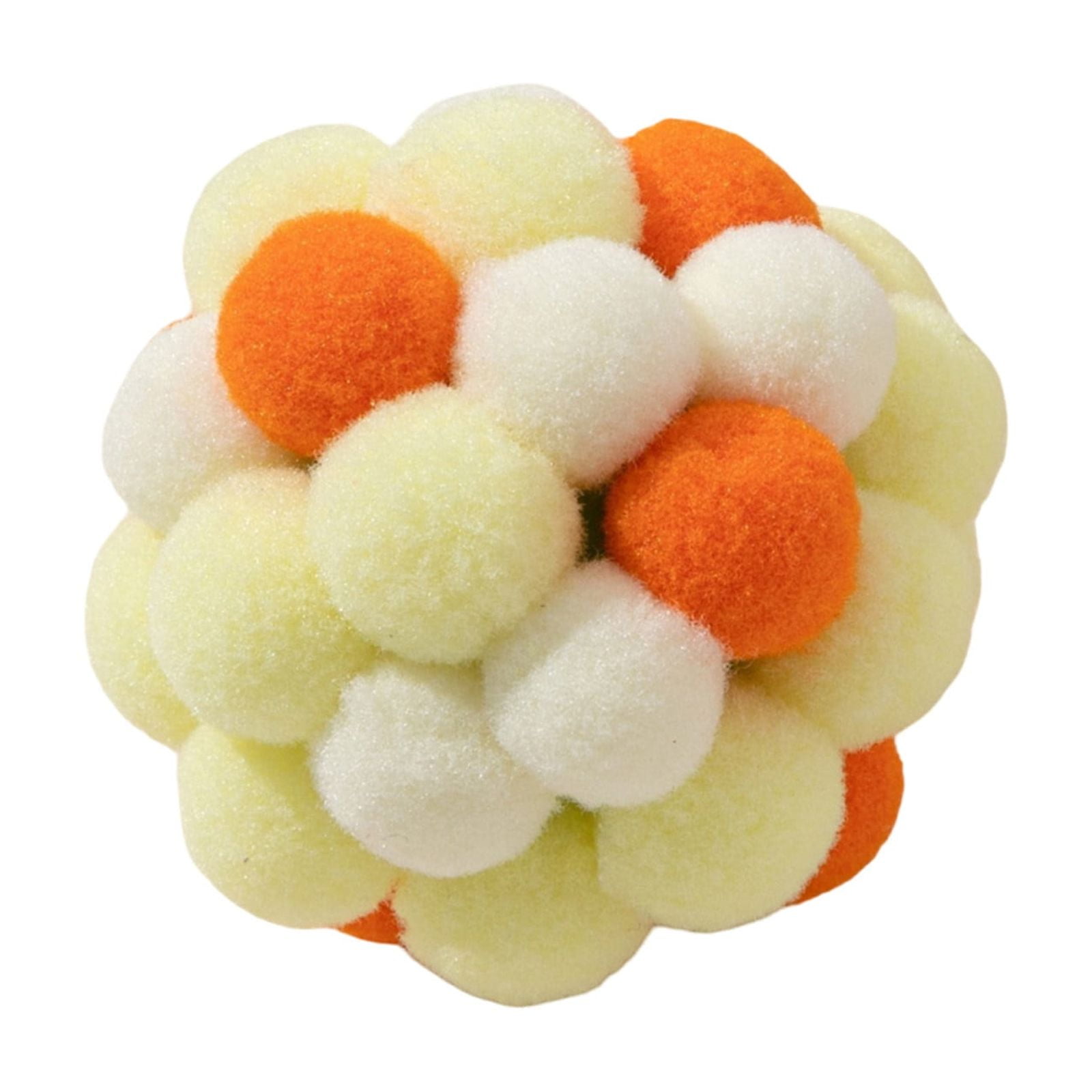 Interactive Cat Toy with Bouncing Pom Poms and Woolen Yarn for Indoor ...