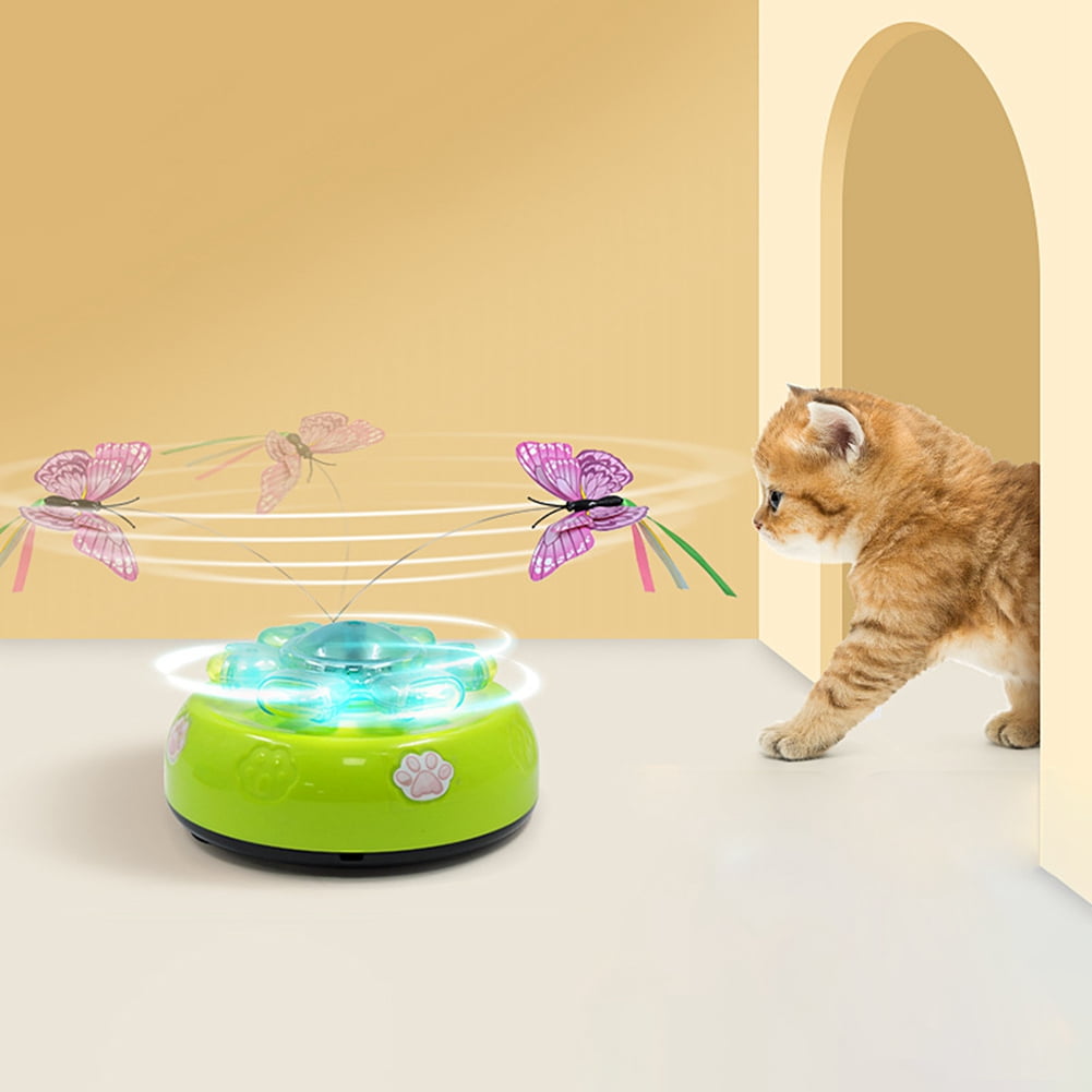 Interactive Cat Toys 5 in1 Automatic Kitten Toy, Fluttering Butterfly ...