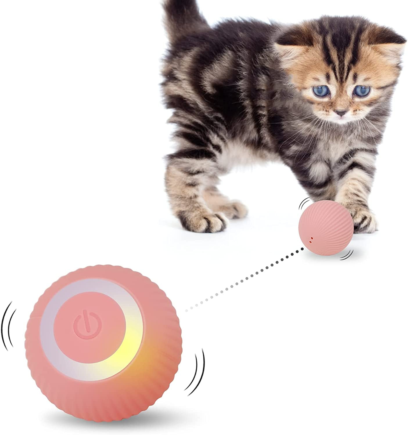 Interactive Cat Toys Ball,Automatic 360° Self-Rotating Rolling Ball ...