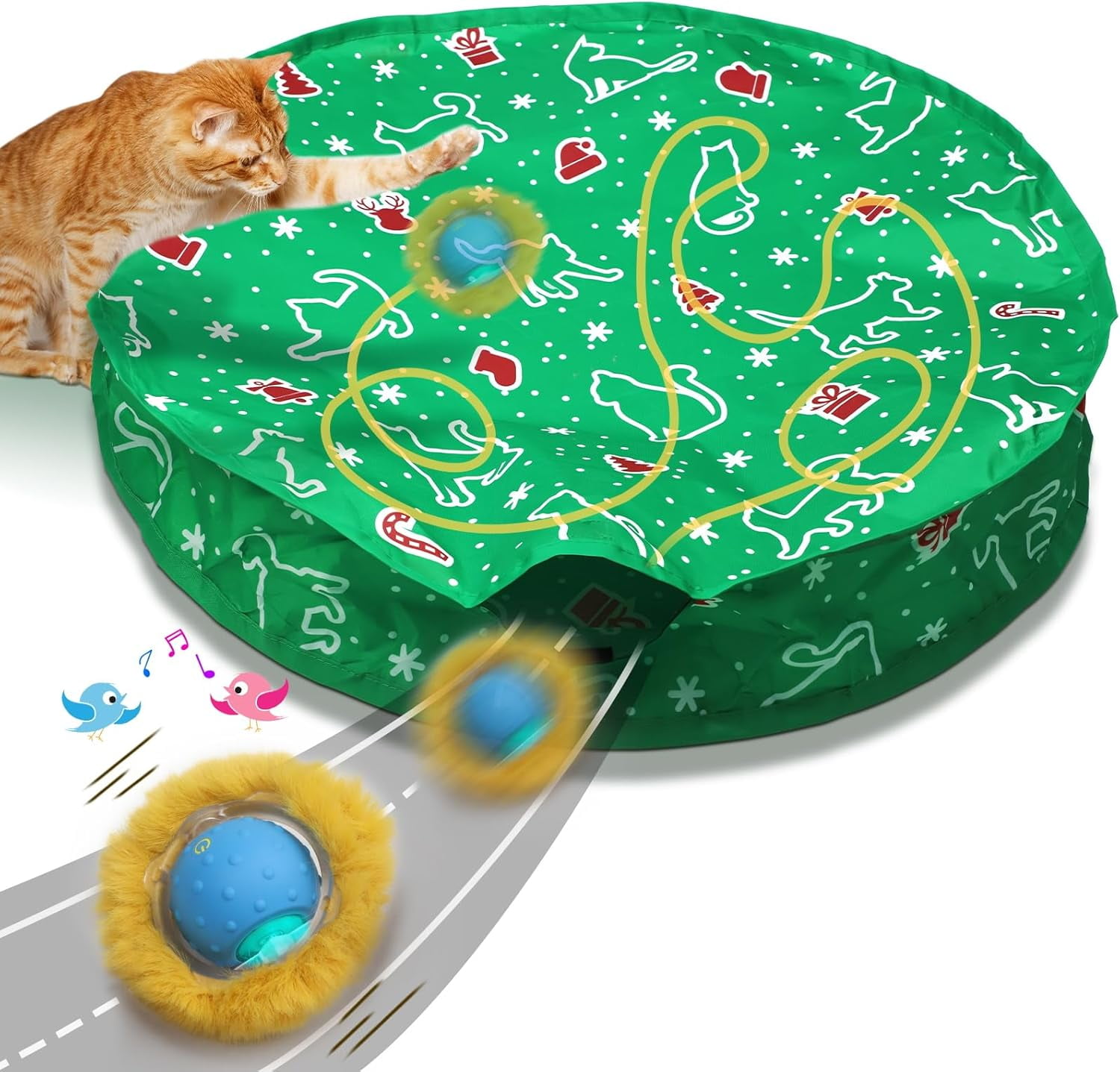 Interactive Cat Toys Ball Fast Rolling in Pocket, Motion Activate ...