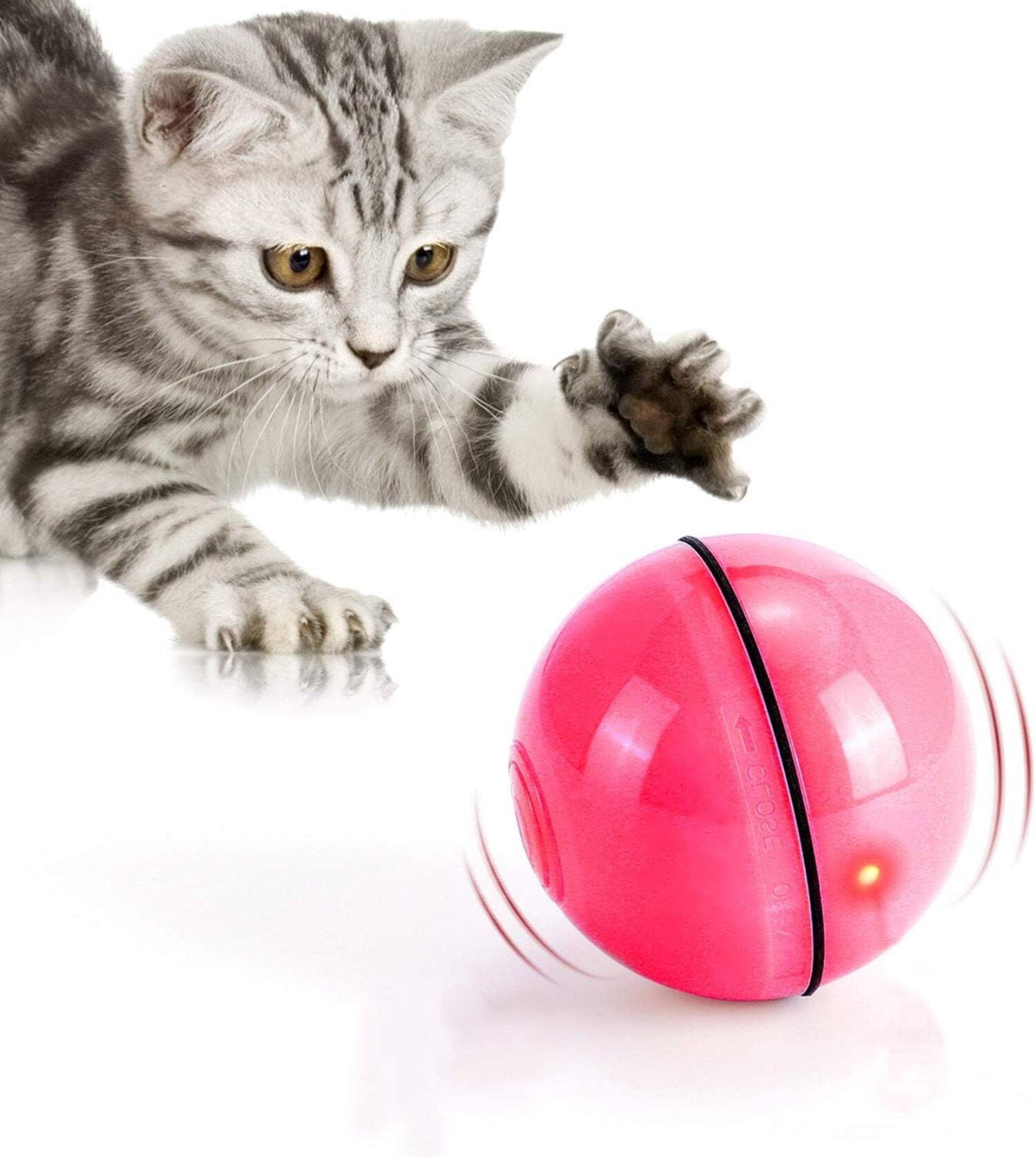 Interactive Cat Toys Ball with LED Light, 360 Degree Self Auto Rotating ...