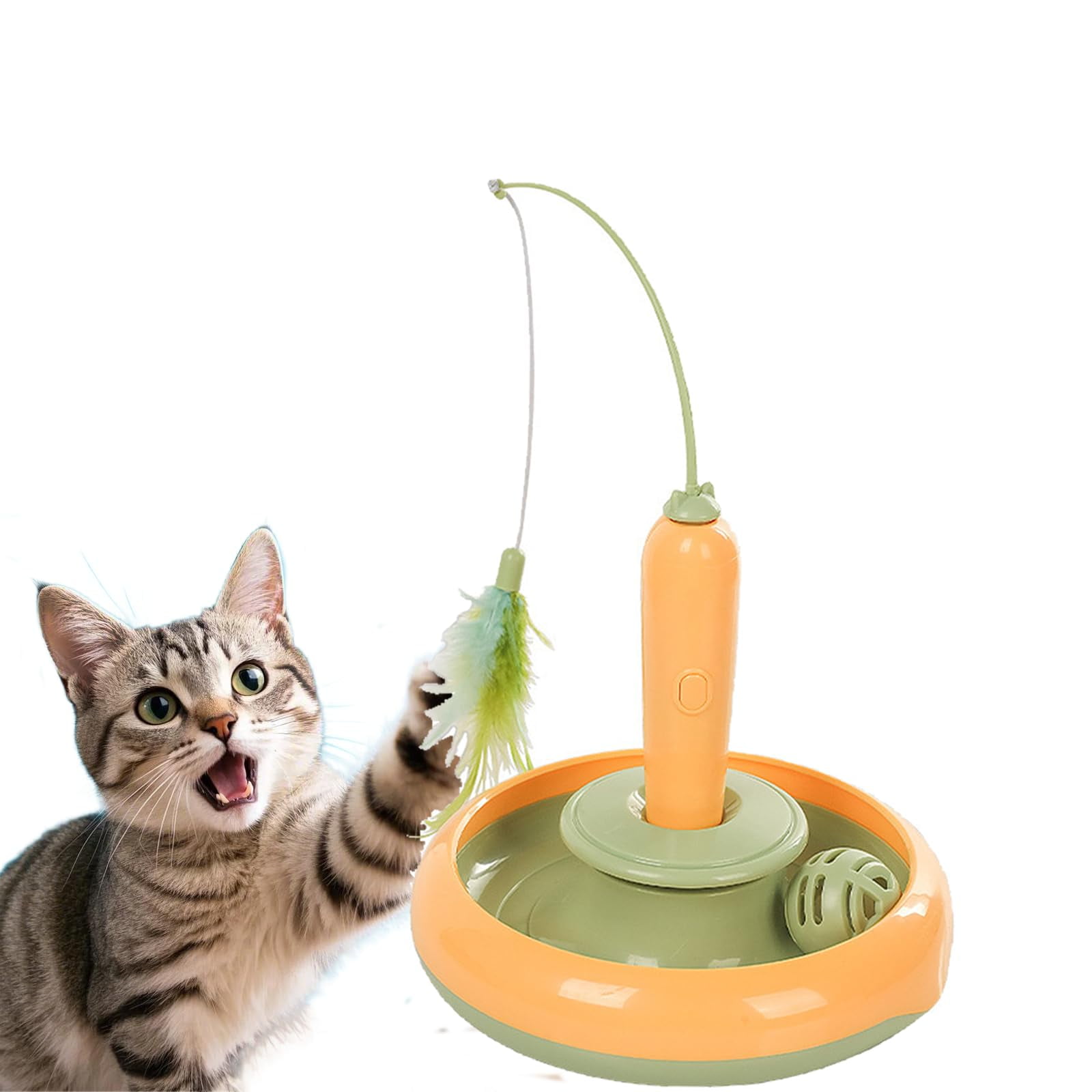 Interactive Cat Toys For Bored Indoor Cats,Automatic Cat Toy 3-In-1 Smart Teaser Wand Featuring ...
