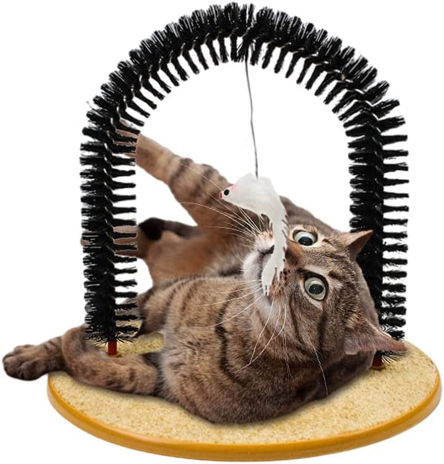 Interactive Cat Toys,Cat Arch Self Groomer Cat Brush,Cat Scratcher Toys ...