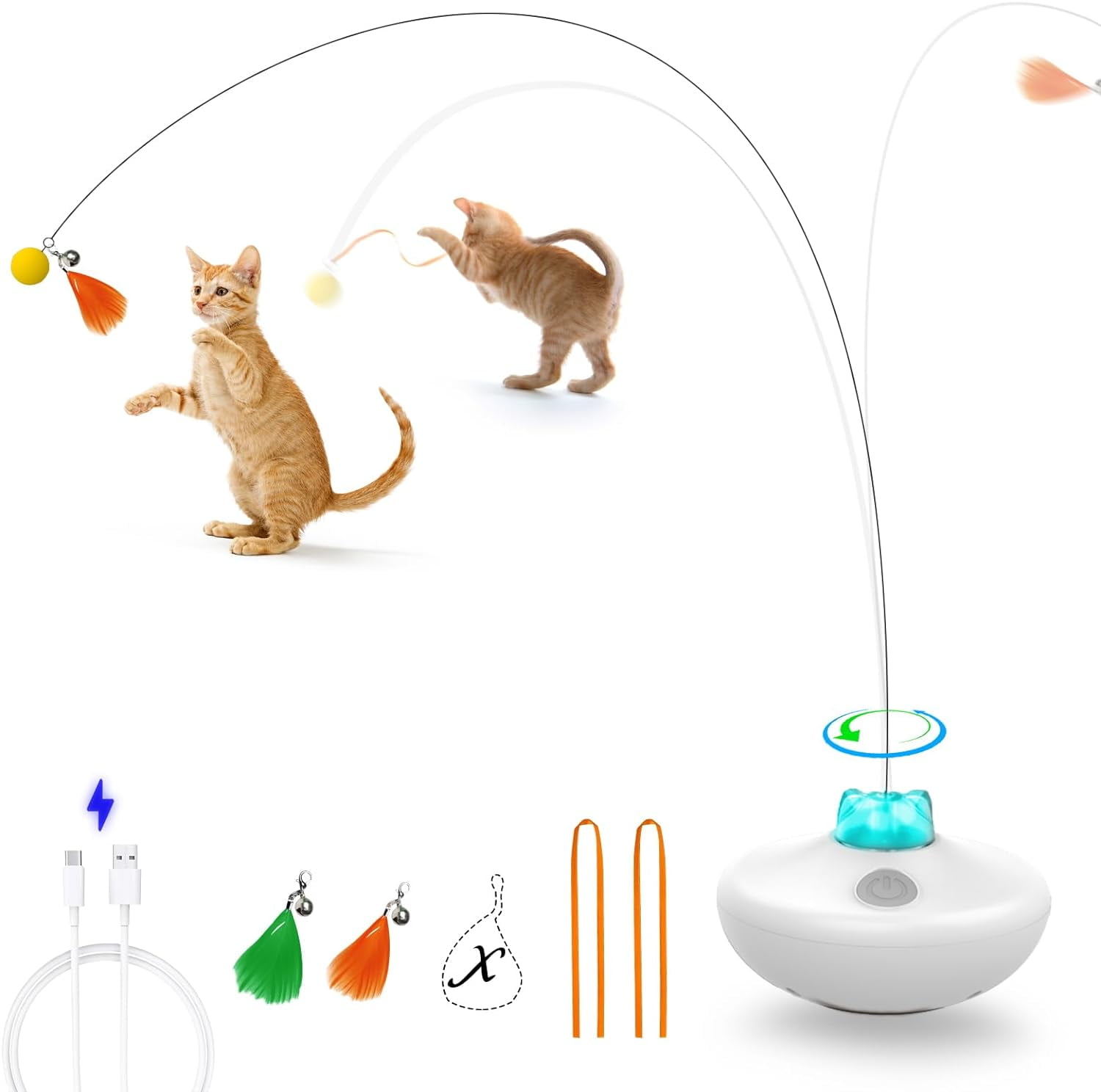 Interactive Cat Toys Cat Exercise Tumbler, Rechargeable Cat Toys for ...