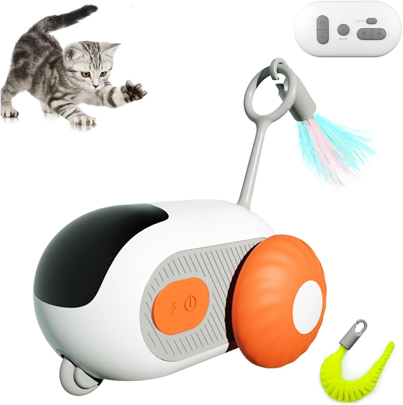 Interactive Cat Toys for Indoor Cats, 2.0 Remote Control Automatic Cat ...