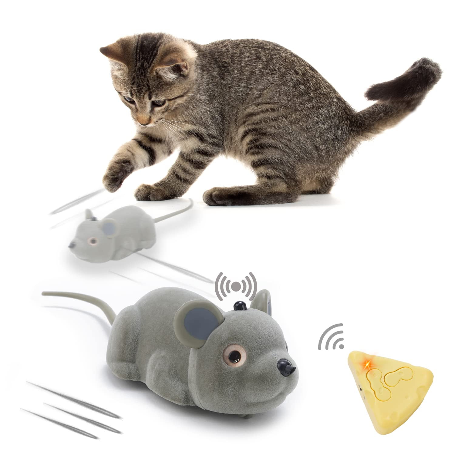 Interactive Cat Toys for Indoor Cats Remote Control Automatic Moving ...