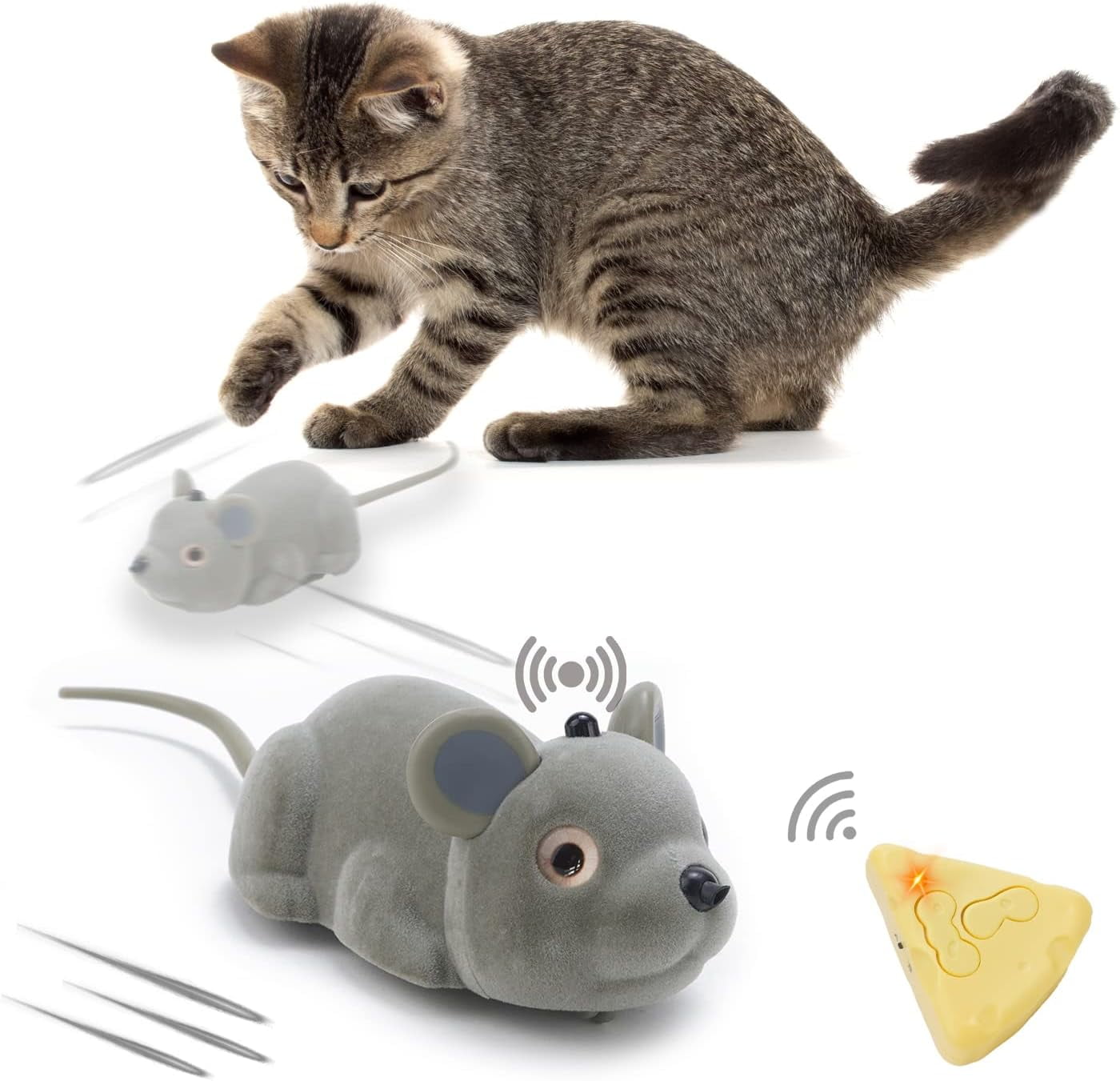 Interactive Cat Toys for Indoor Cats Remote Control Mouse Automatic ...