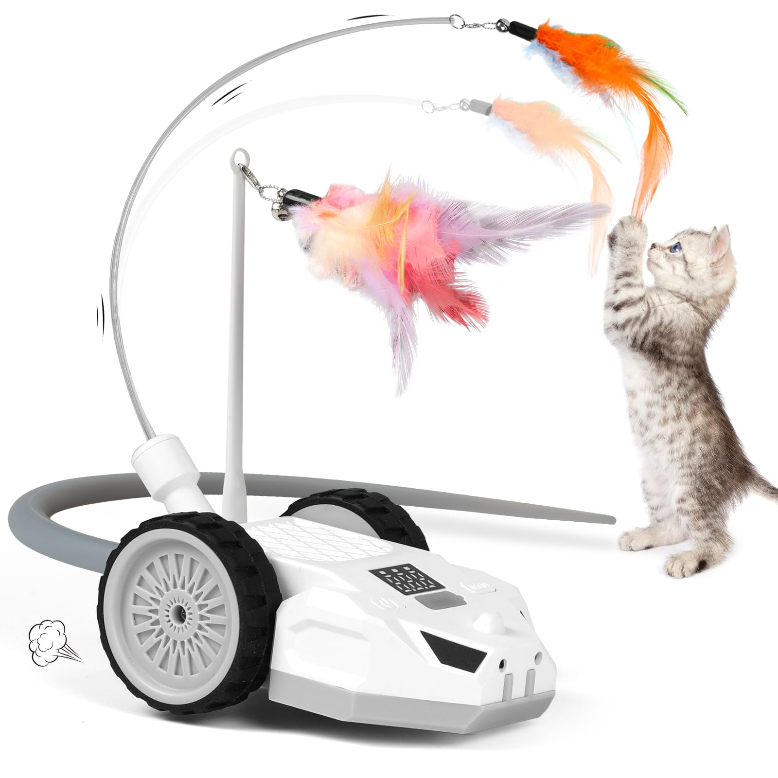 Interactive Cat Toys For Indoor Cats - Smart Moving Electric Mouse With ...