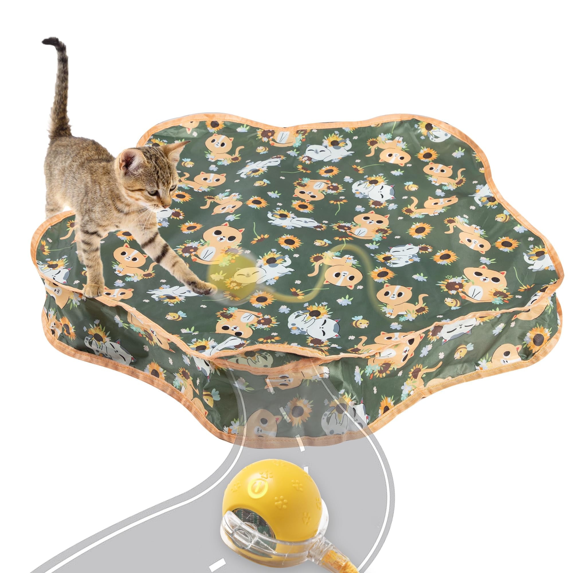 Interactive Cat Toys, Indoor Hide And Seek Toys, Fast Rolling Ball In ...