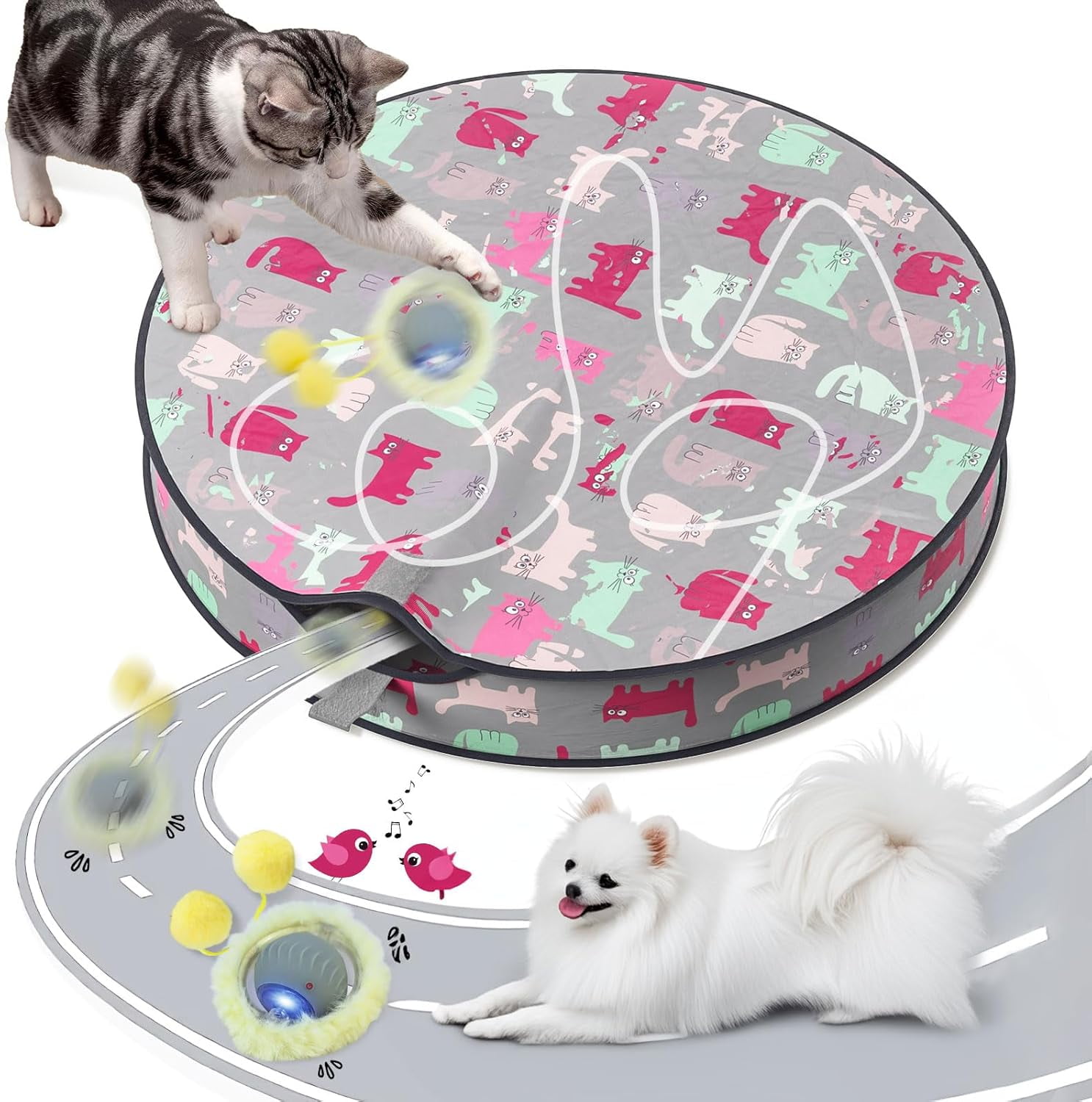 Interactive Cat Toys for Indoor Cat Kitten Puppy, Motion Activate Cat ...
