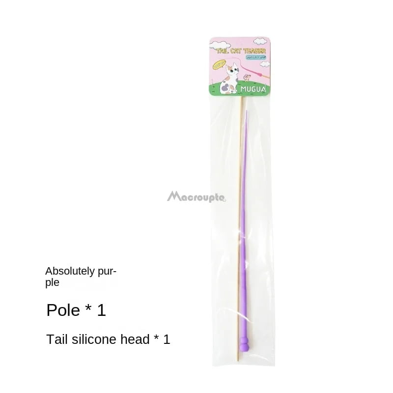 Interactive Cat Toys Simulated Mouse Tail Cat Teaser Toy Silicone Funny ...