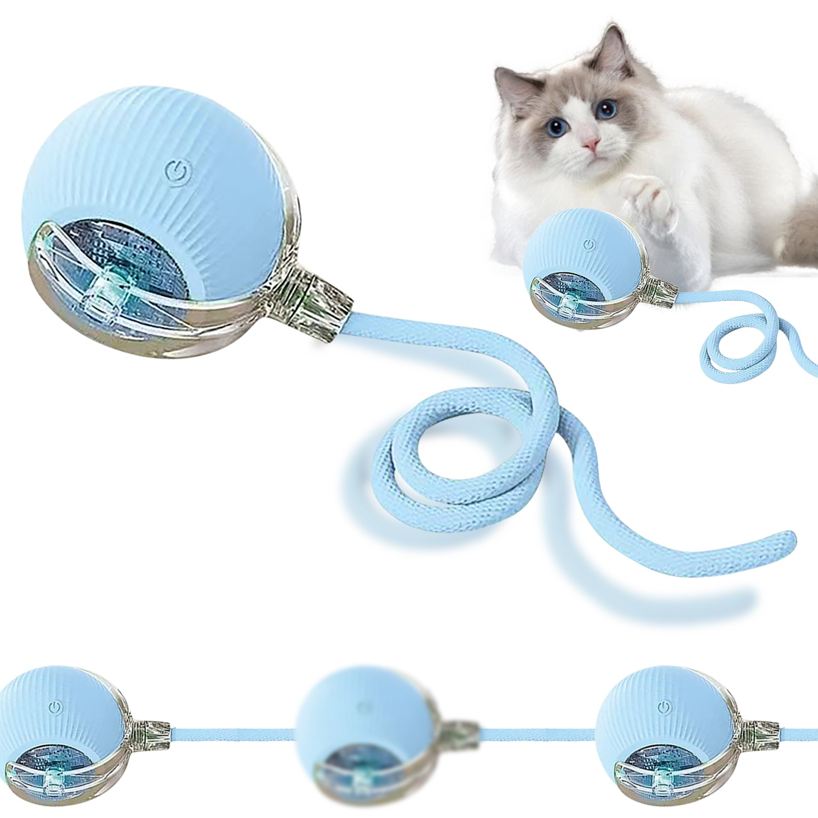 Interactive Cat Toys for Indoor Cats,2025 New Agility Move Cat Balls ...