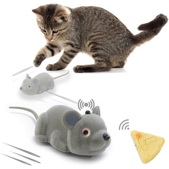 Interactive Cat Toys for Indoor Cats Remote Control Mouse Automatic ...