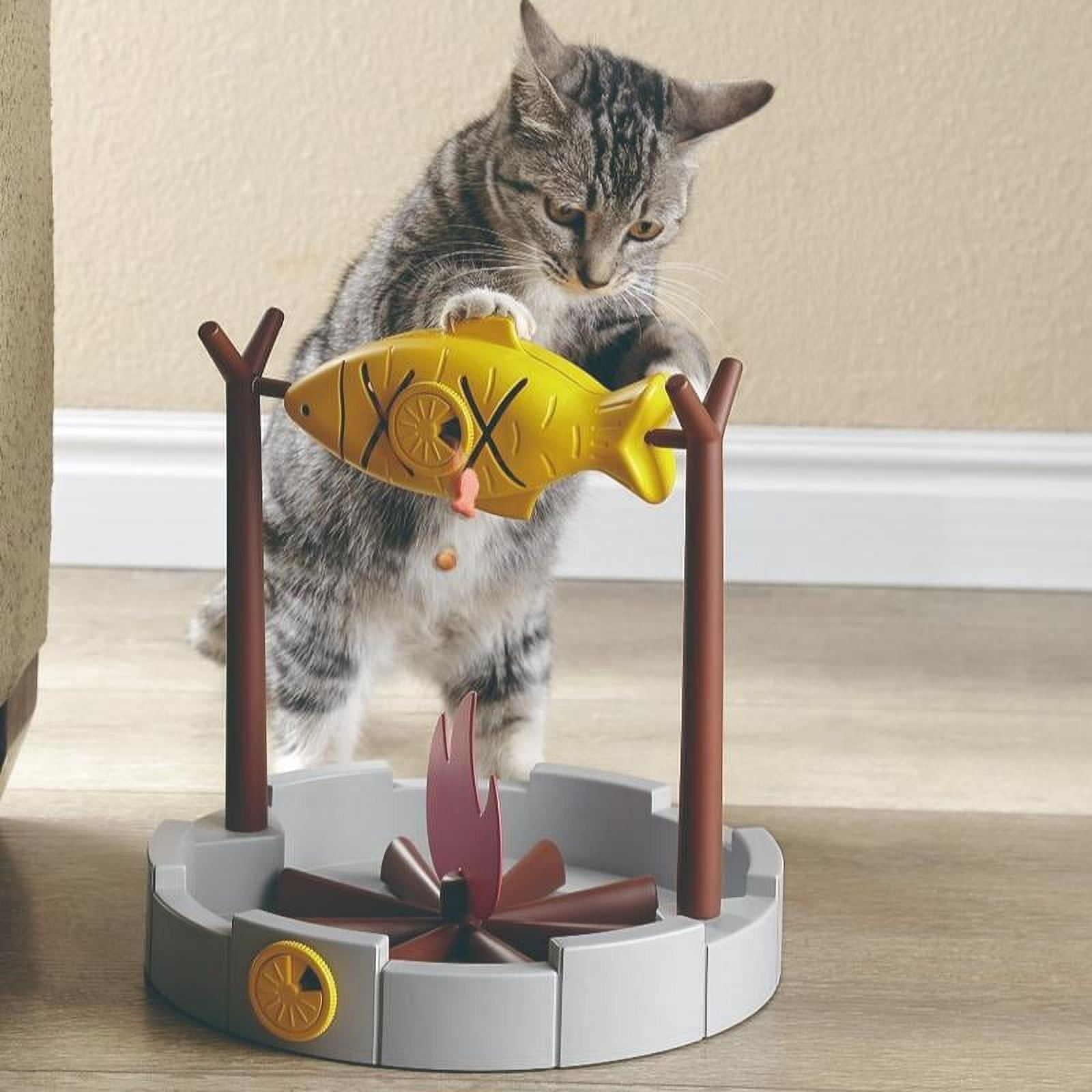 Interactive Cat Treat-Dispensing Cat Toy- 11"H, Dispensing, Small ...