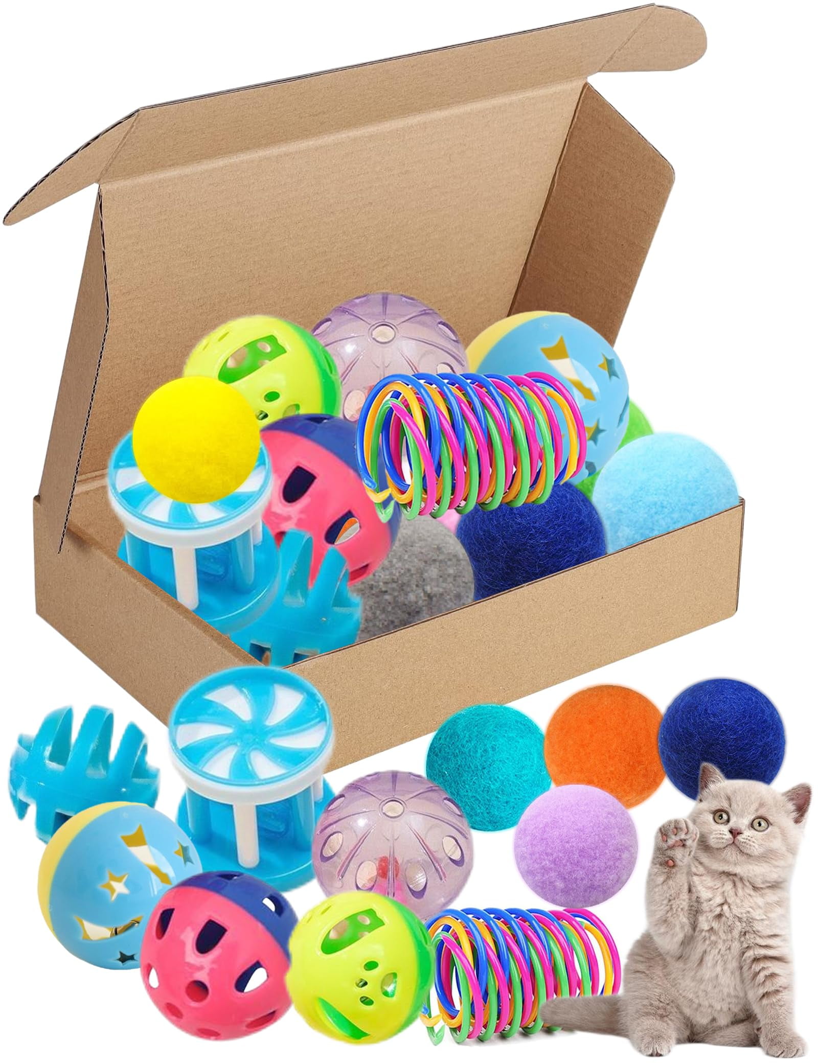 Interactive Cat Variety Pack - 20-Piece Enrichment Set For All Ages ...