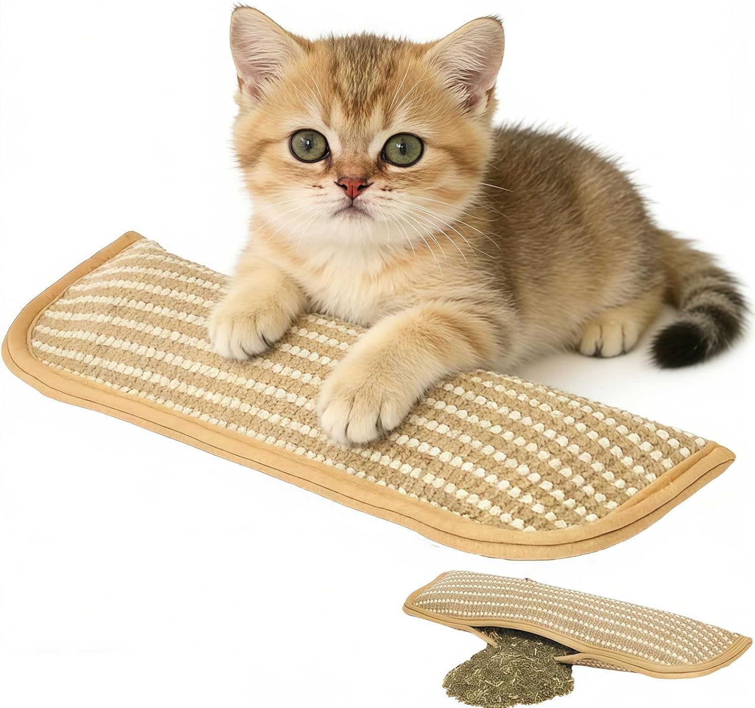Interactive Catnip Chew Toy with 6000mg Organic Catnip - Soft Sisal Cat ...