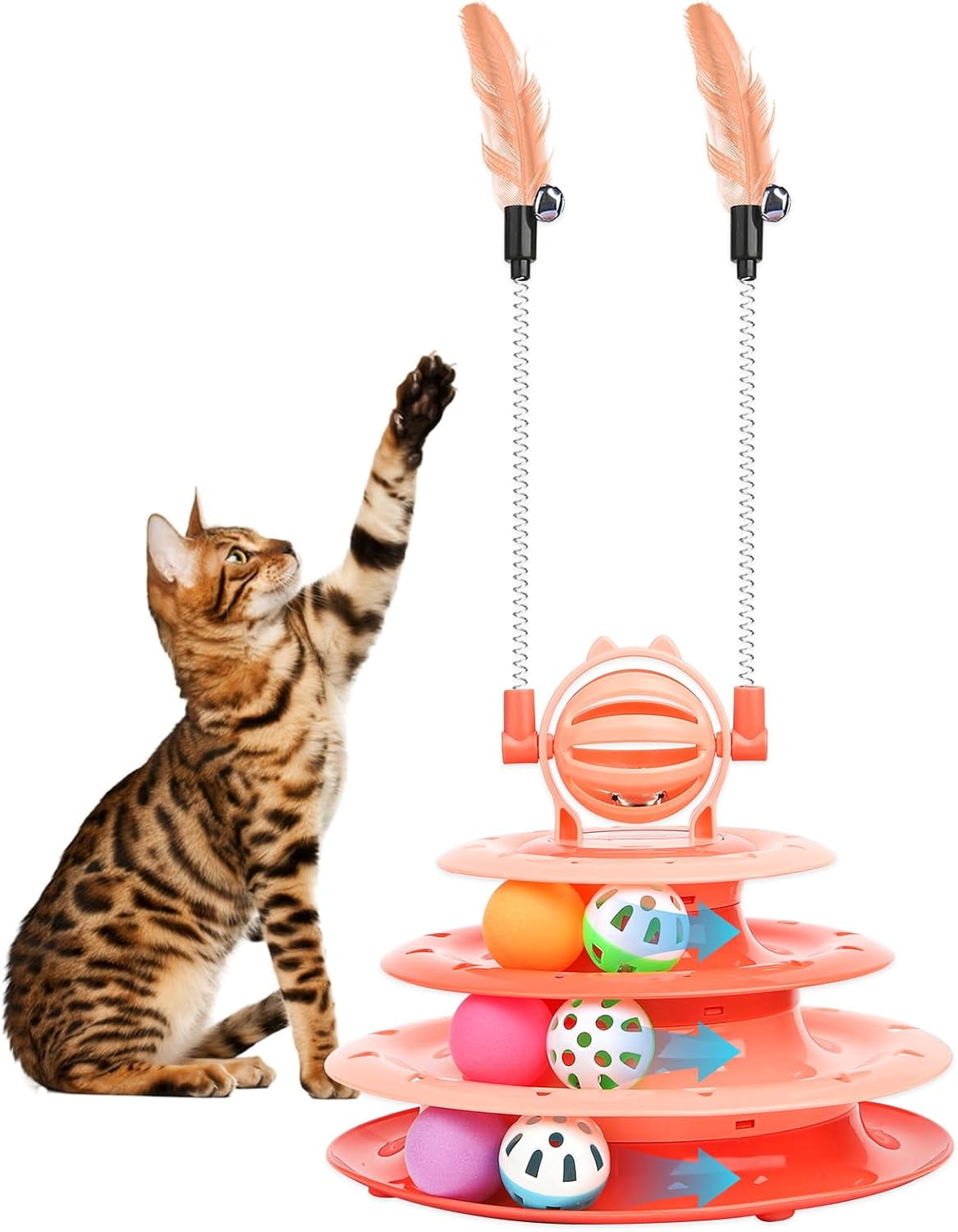 Interactive Cats Ball Toy, 2024 New Automatic Cat Ball, Cat Toys for ...