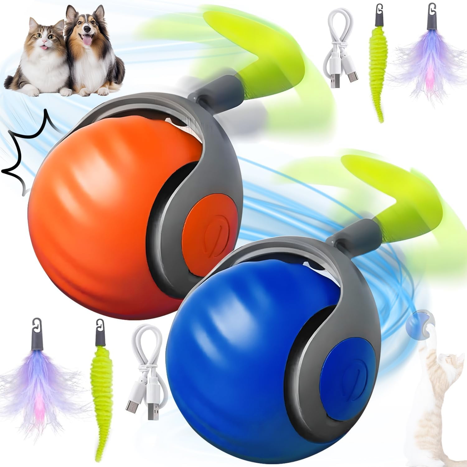 Interactive Cats Balls,Automatic Moving Balls for Touch Motion Rolling ...