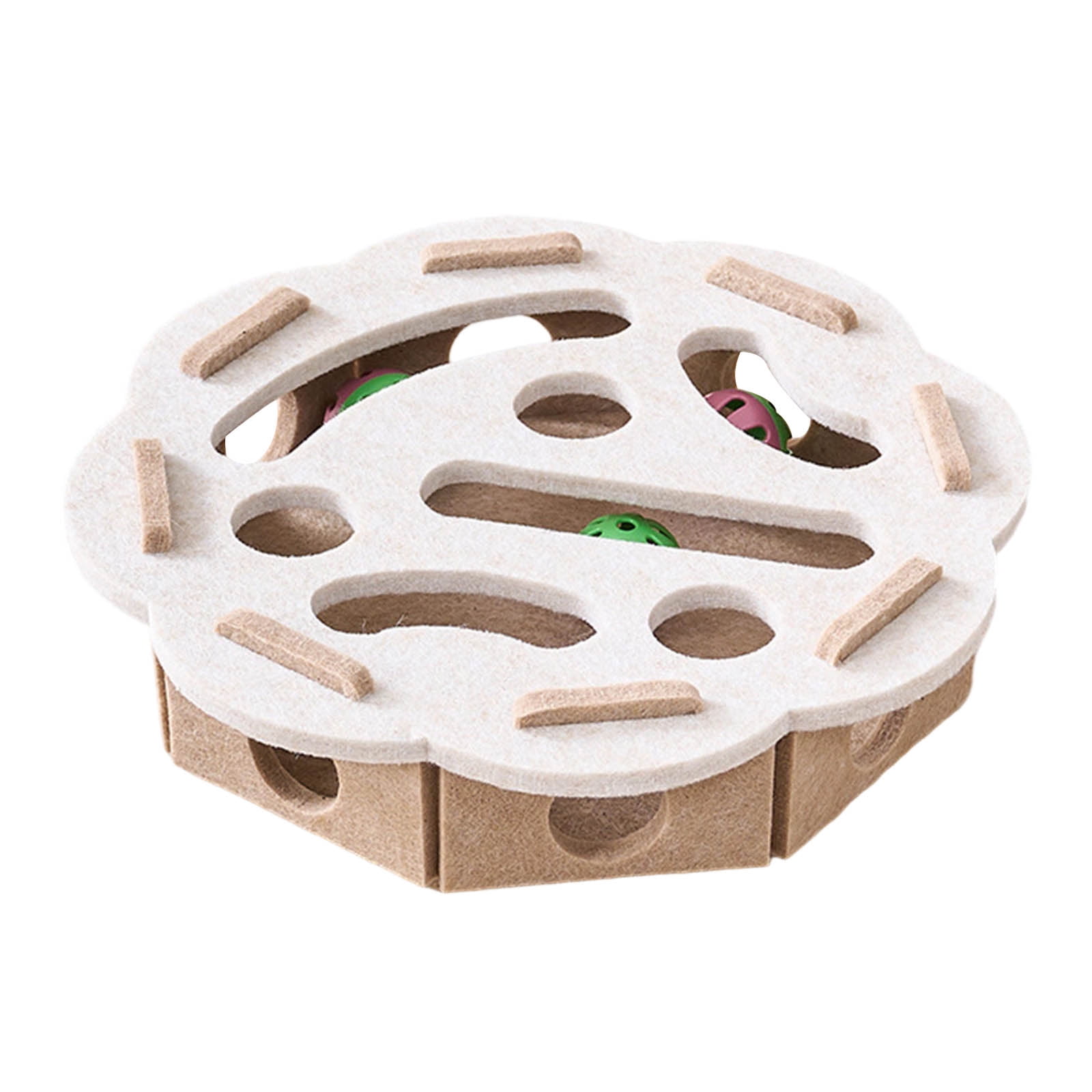 Interactive Cats Puzzle Box Toy With Holes and Bells For Mental ...