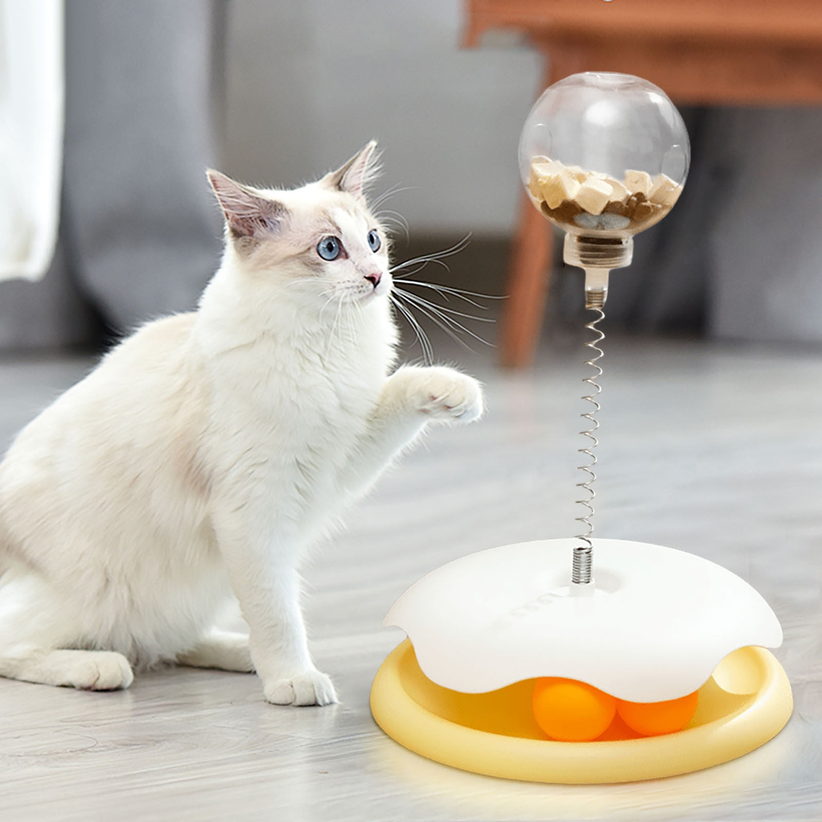 Interactive Cats Toy Interactive Pet Amusement Wheel Toy with Leakproof ...